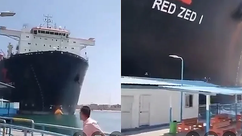 اصطدام مروع لسفينة RED ZED 1 برصيف ركاب القنطرة في قناة السويس .. فيديو ...